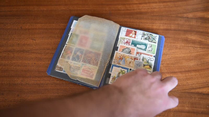 Old Postage Stamp on the Table Stock Video - Video of mark, mail: 148487277