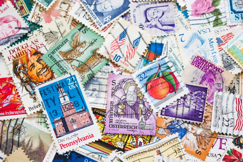 Postage stamps stock photo. Image of detail, stamp, philately - 56893146