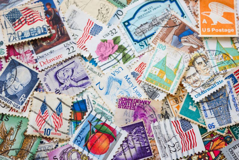 Old Postage Stamps of the Different Countries. Editorial Photography ...