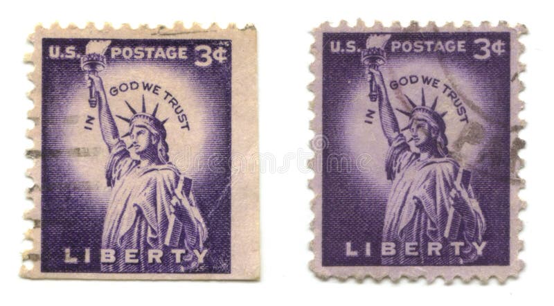 Old Postage Stamps from USA Liberty Editorial Photography - Image of ...