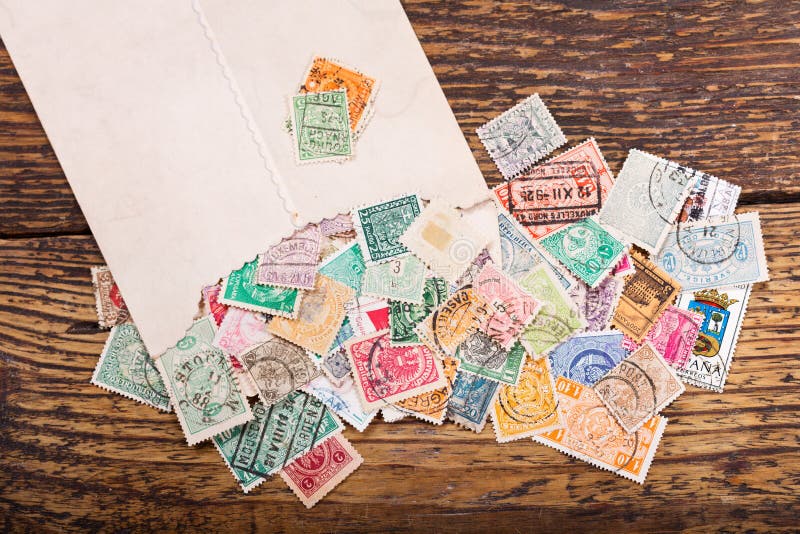 Old postage stamps editorial photo. Image of pattern - 78609916