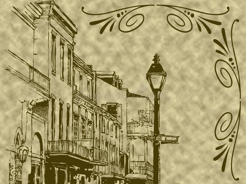 Old postal card stock illustration. Illustration of ilustration - 5362574