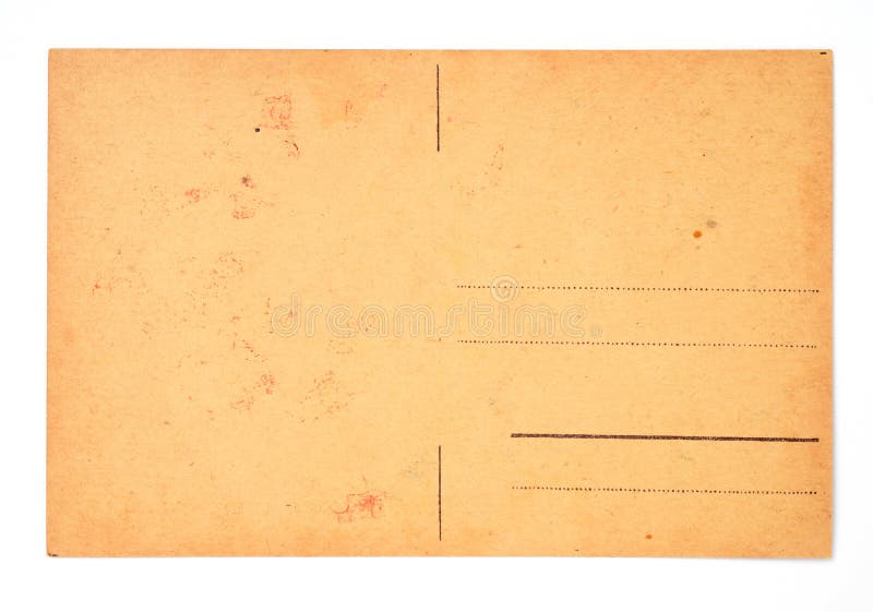 Old postal card stock photo. Image of paper, background - 45911240