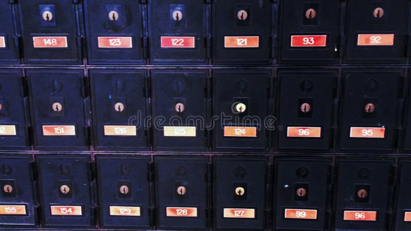 Old Postal PO Boxes Wall Background Stock Footage - Video of antique ...