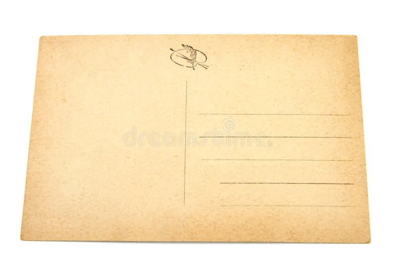 Vintage Postcard Back stock photo. Image of card, correspondence - 3114000