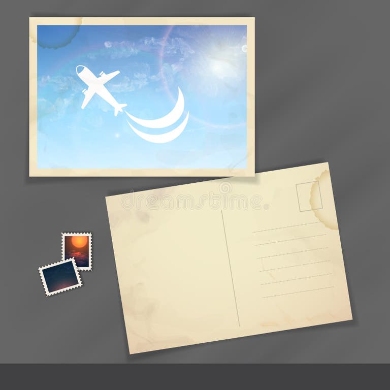 Old Postcard Design, Template Stock Vector - Illustration of paper ...