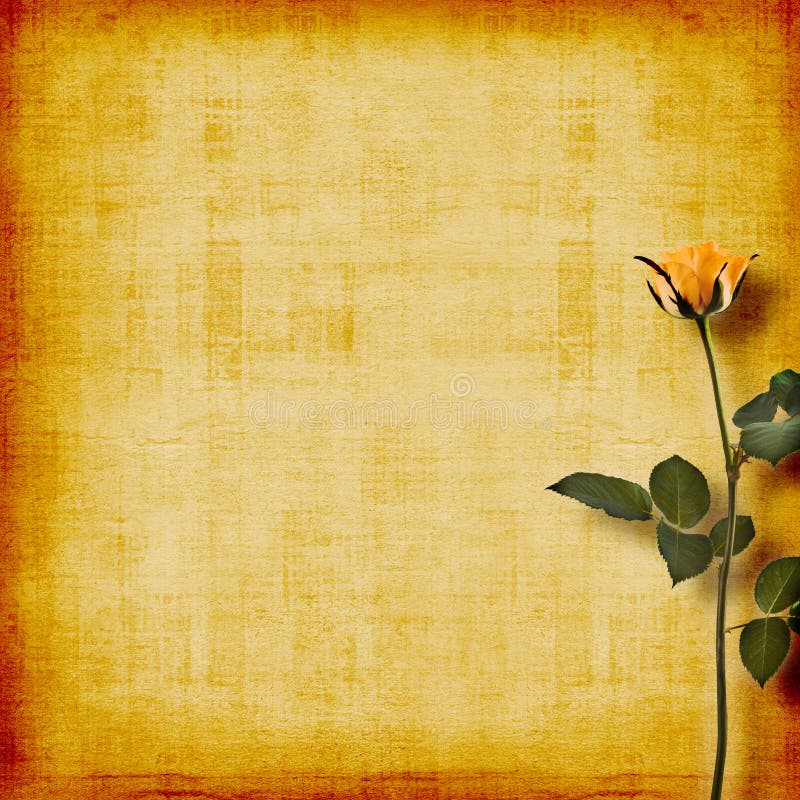 Old Postcard or Invitation with Bunch of Flow Stock Illustration ...