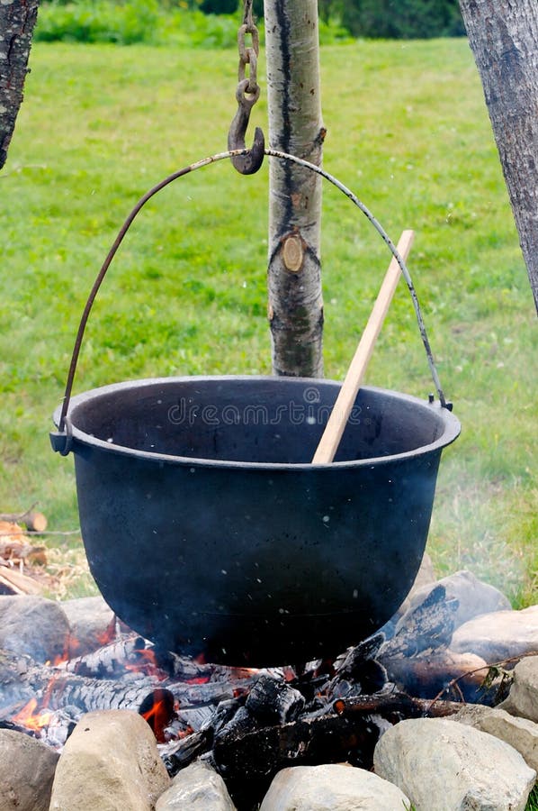 Old pot stock image. Image of campfire, druid, hooked - 29853303