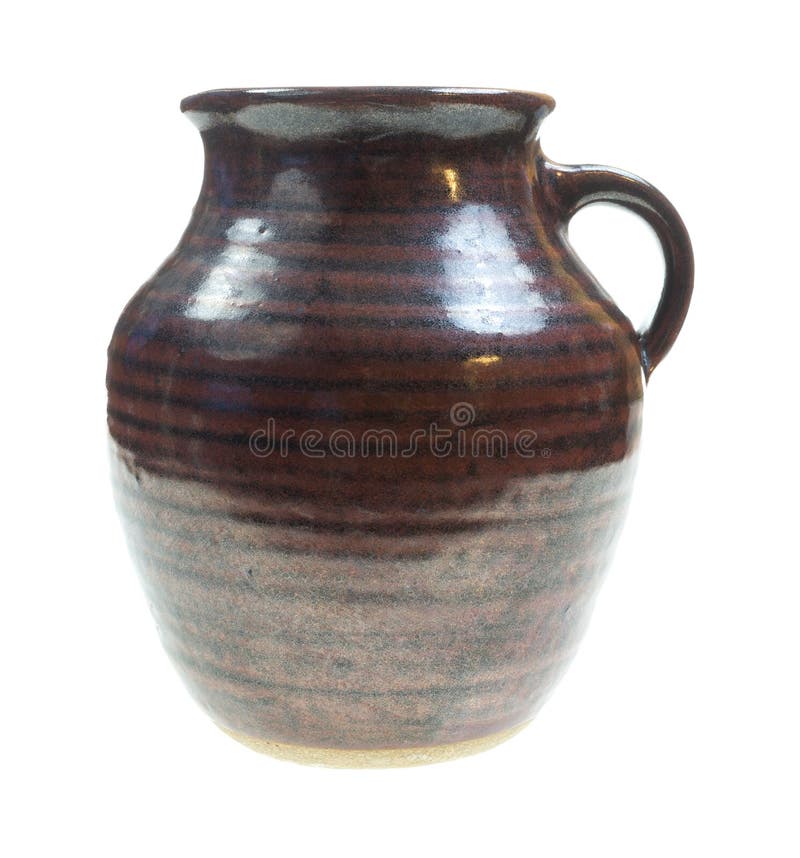 Old Pottery Jug Front View stock image. Image of front - 26789669