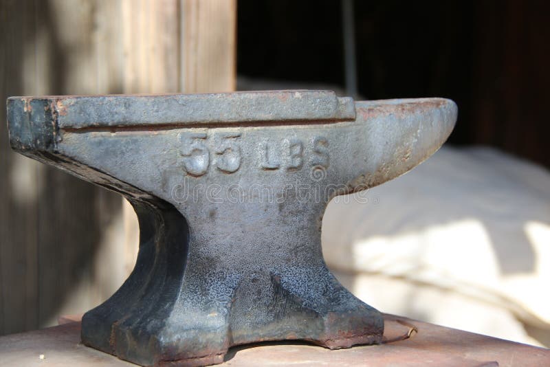 Anvil 55 lbs stock photo. Image of steel, horseshoe - 228677714