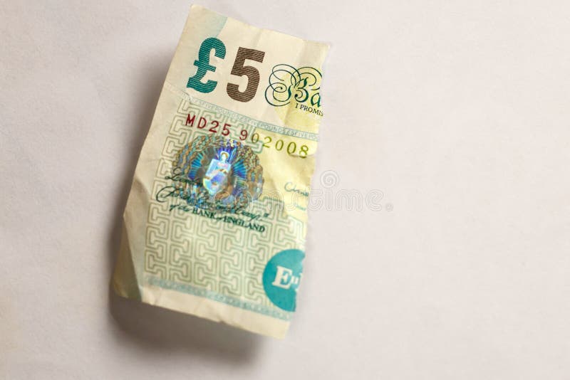 Old 5 Pounds Paper Note Torn Apart Editorial Image - Image of pound ...