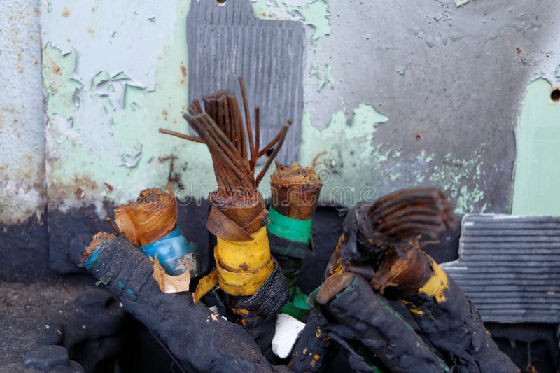 Old power cable stock image. Image of technology, electricity - 51359363