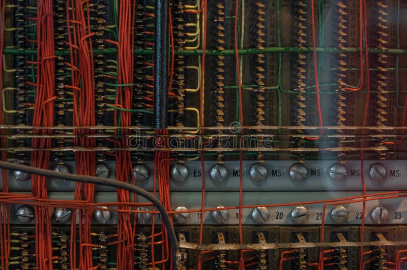 The Old Power Cables with Eyelet Terminal Stock Image - Image of ...