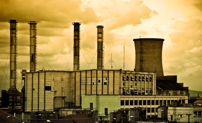 Old Power Plant stock image. Image of polution, steel - 5525733