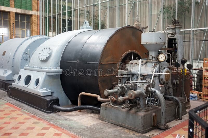 Old power plant interior editorial stock photo. Image of monument ...