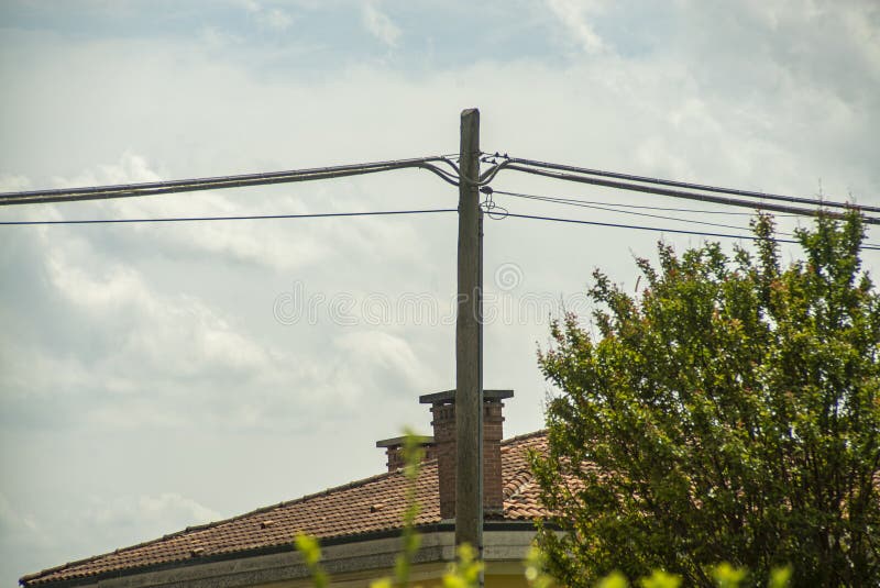 Old power pylon stock image. Image of electrical, network - 219669307
