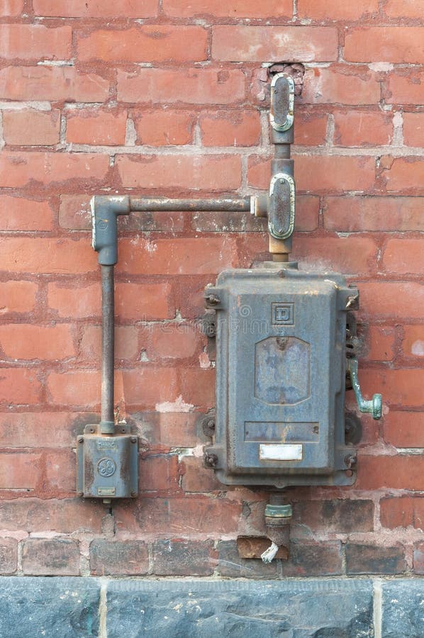 Old power switch box stock photo. Image of electric, automatic - 38924012