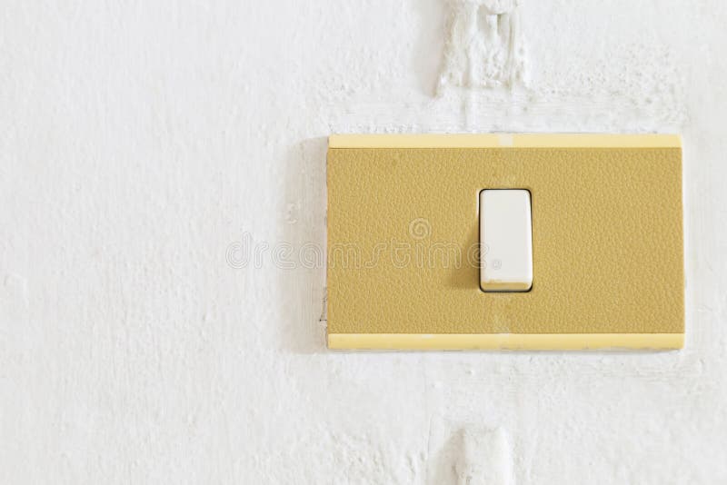White Power Switch,blank for Copy Space. Stock Image - Image of ...