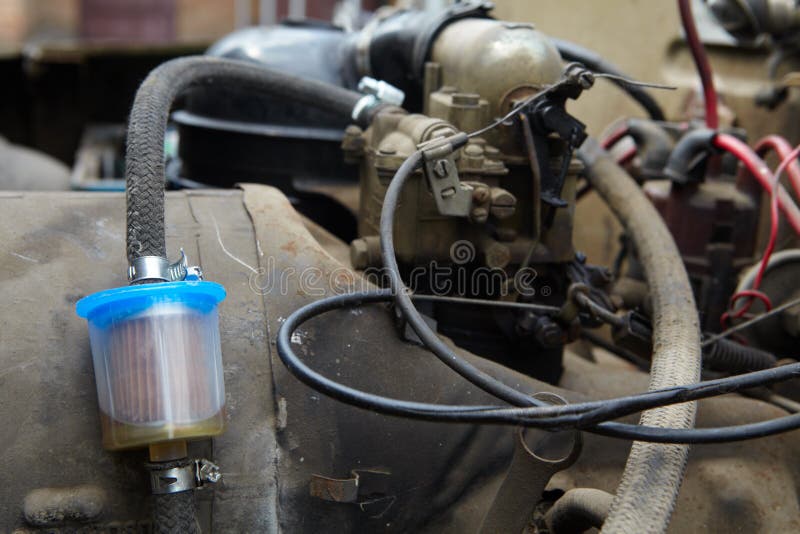 Old Powerful Engine of a Old Car Stock Image - Image of automobile ...