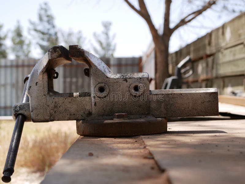 Open Vise Isolated on White Stock Image - Image of tool, solid: 6450455