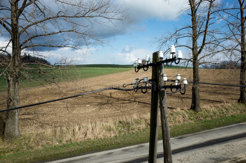 Old powerline stock photo. Image of energy, deliver, distribute - 52531302