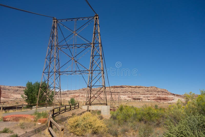 An Old Preserved Bridge in the Desert Stock Photo - Image of geology ...
