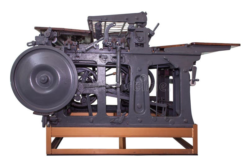 Letterpress from 1888 stock photo. Image of press, mechanical - 2472904