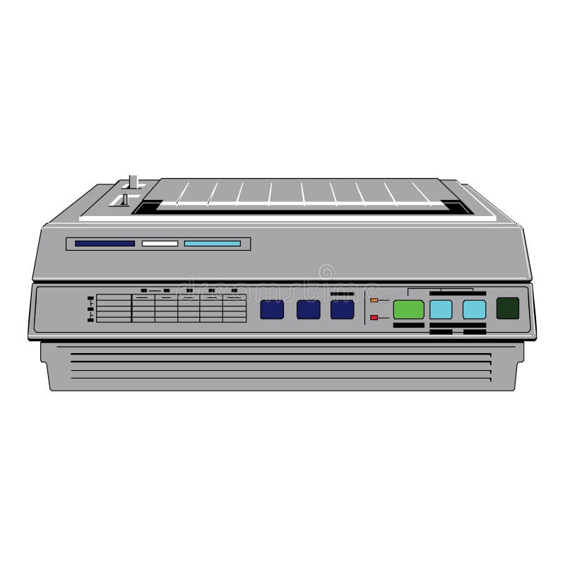 Old Printer Design, Vector Illustration Eps 10 on a White Background ...