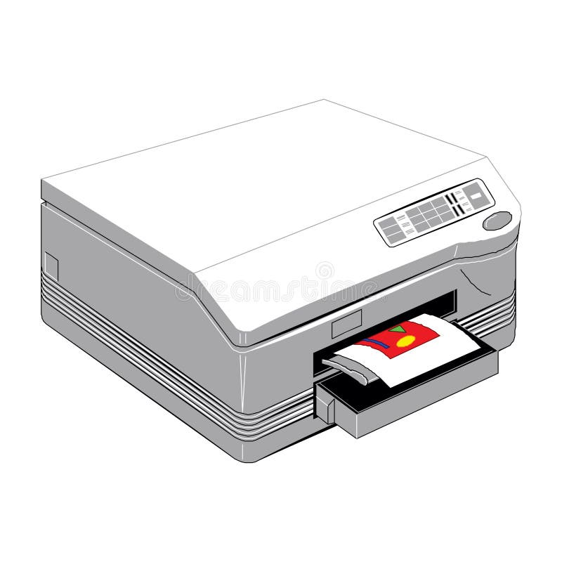 Old Printer Design, Vector Illustration Eps 10 on a White Background ...