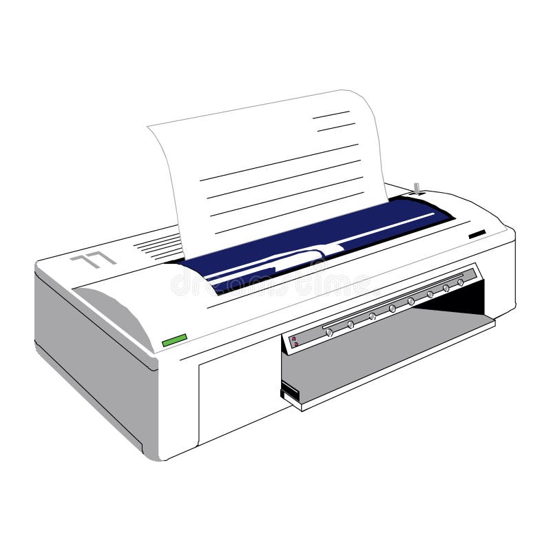 Old Printer Design, Vector Illustration Eps 10 on a White Background ...