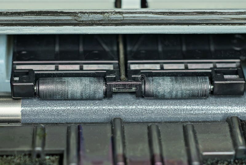 Old Printer with Gray and Black Details Stock Photo - Image of grey ...