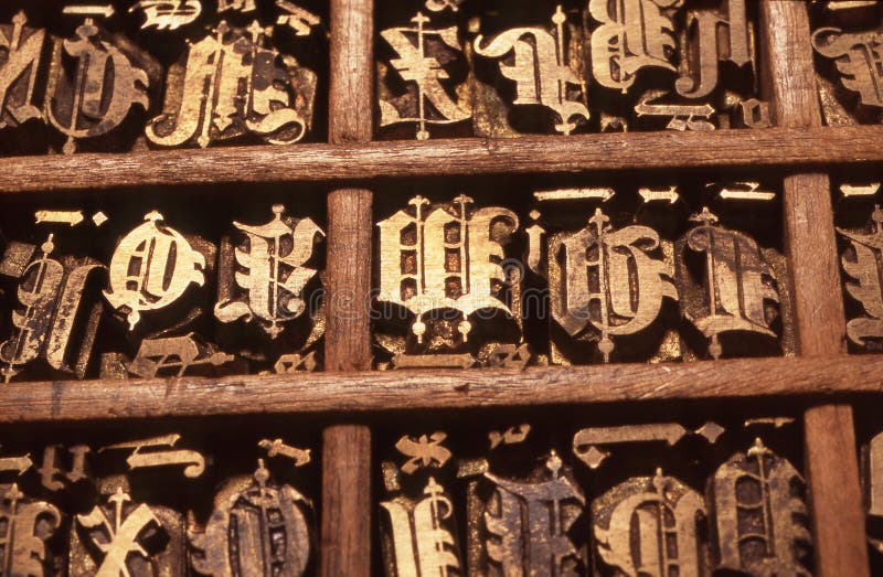 Old Printers Letters stock photo. Image of antique, typeface - 359945224