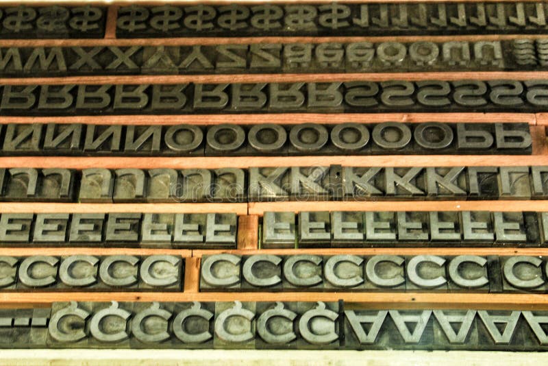 Old Printing Machine Letters Stock Image - Image of publishing, factory ...