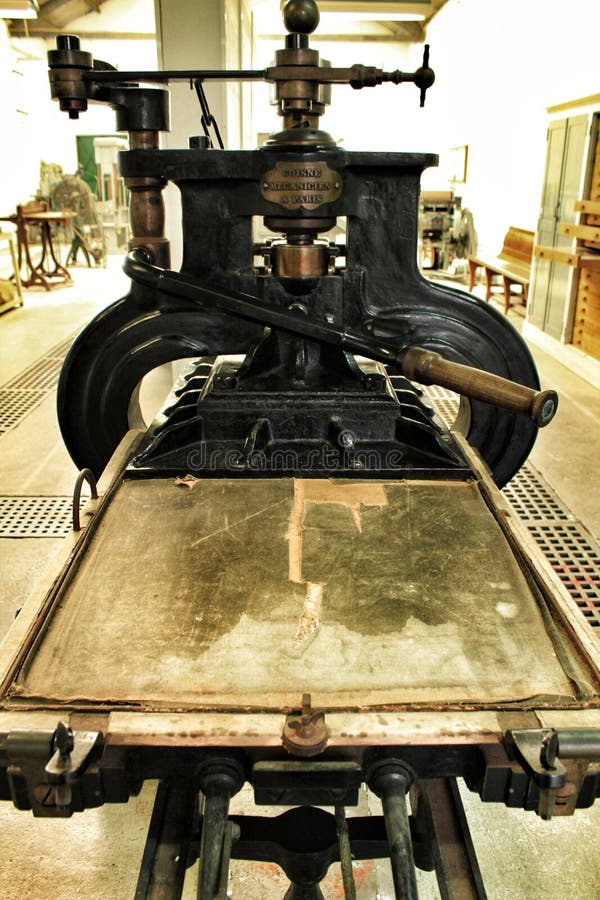Old Printing Machine Letters Stock Image - Image of publishing, factory ...