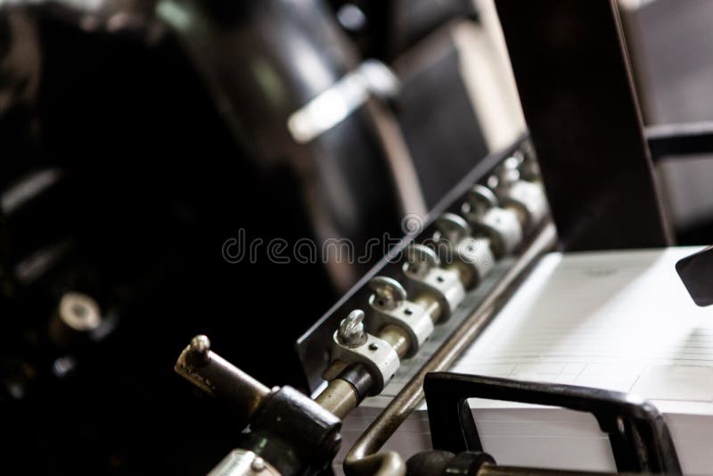 Old Printing Machine Working Fast Stock Image - Image of edition ...