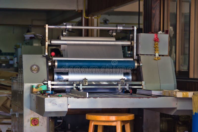 Old printing press stock image. Image of activity, polygraphy - 255503723