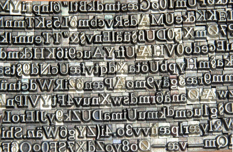 Old printing types stock photo. Image of typography - 124312802