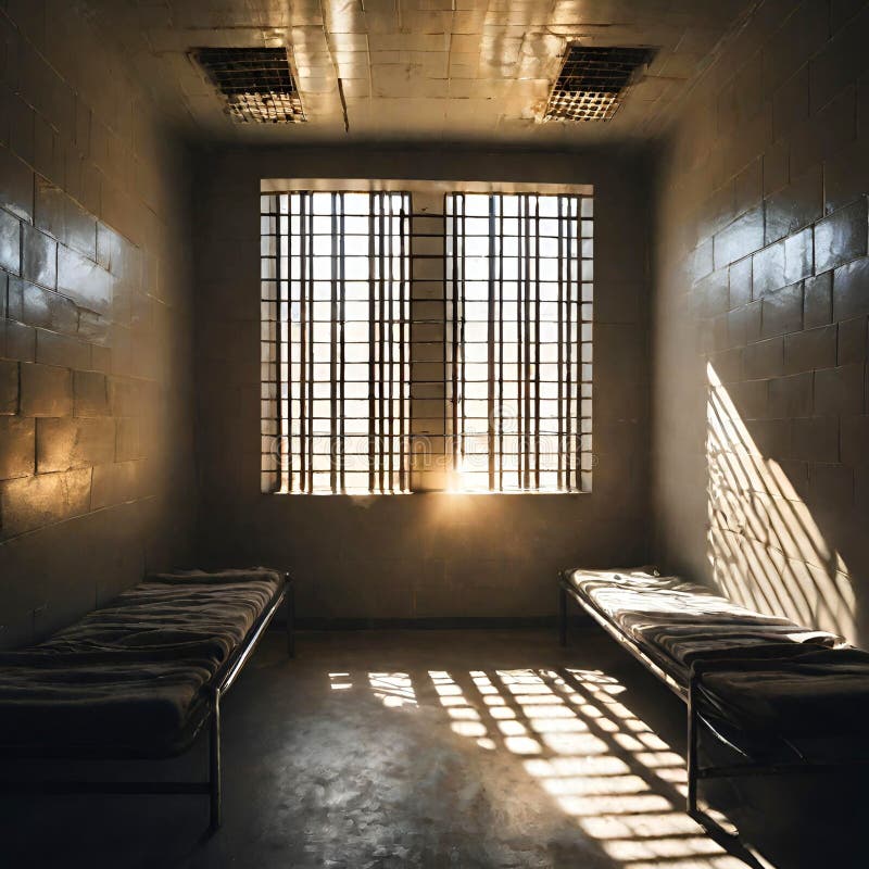 Old Prison Cell with Bars on the Window. Stock Photo - Image of people ...