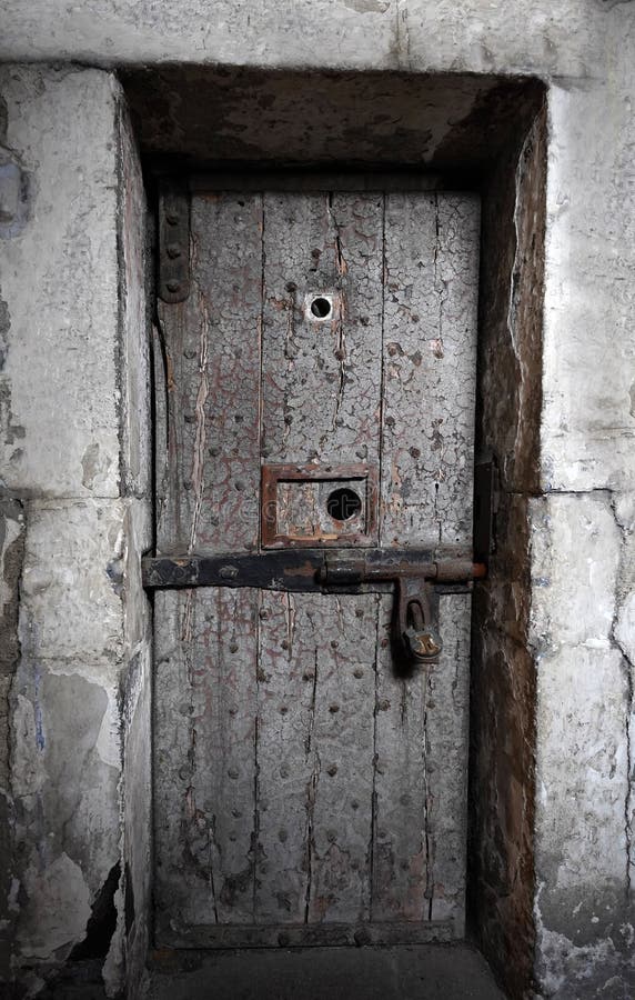 Old prison cell door stock image. Image of hole, cell - 275874595