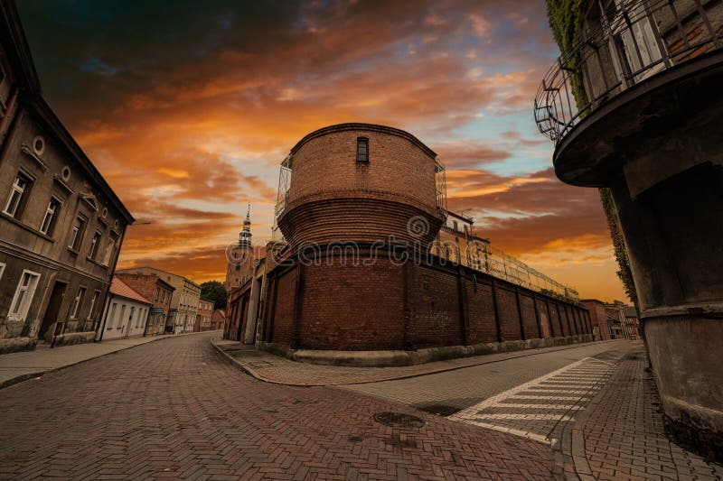 Old Prison of Polish Town stock image. Image of municipal - 342982175