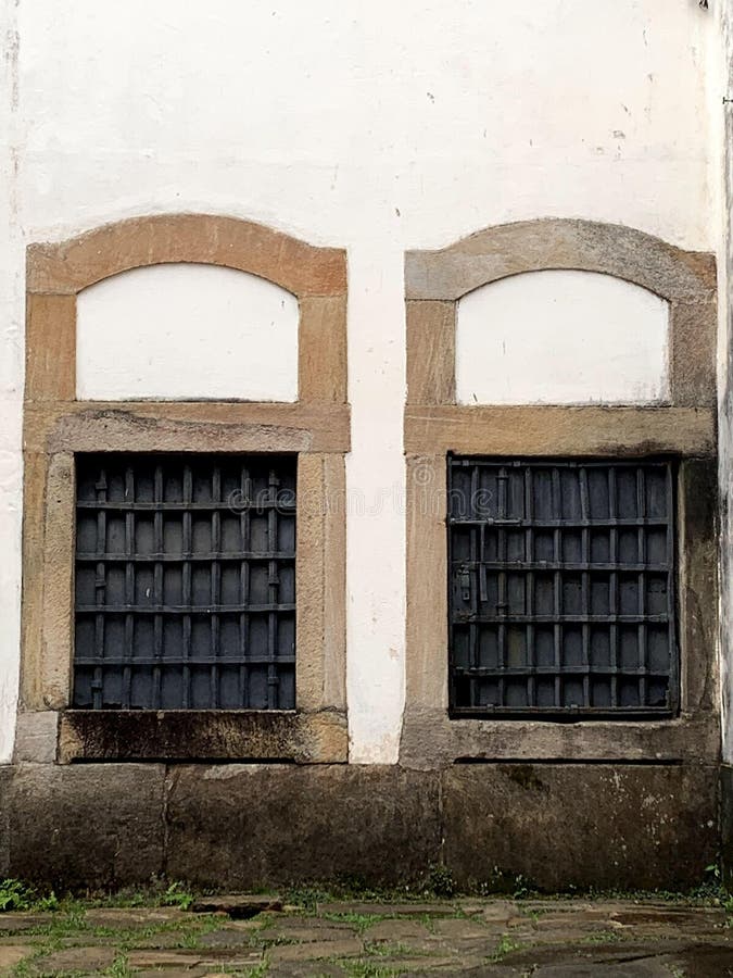 Old prison windows stock image. Image of material, shadow - 354244059
