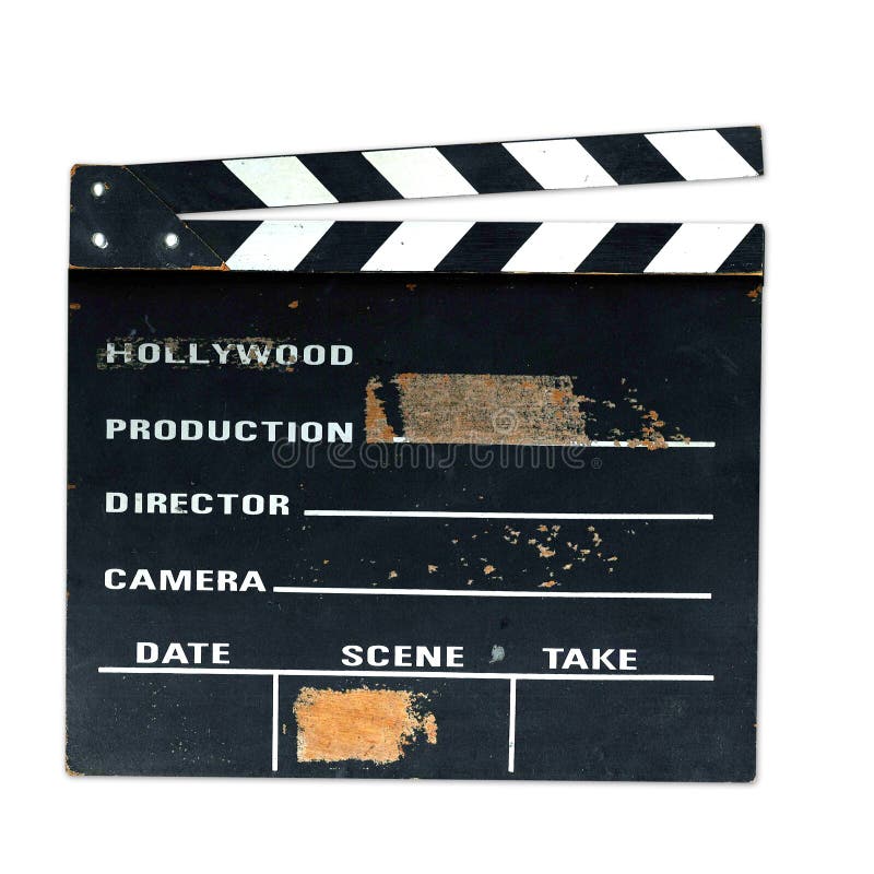 Old Production Clapper Board Stock Image - Image of scene, board: 48654119