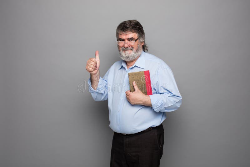 Old Professor with Gray Hair Stock Image - Image of grey, aged: 71442307