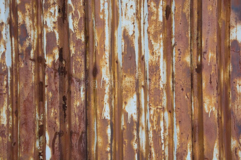 Old Profiled Rusty Painted Steel Sheet Texture Background Stock Photo ...