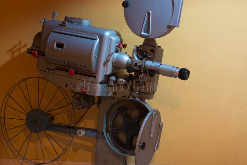 An antique movie projector stock photo. Image of hollywood - 66775416
