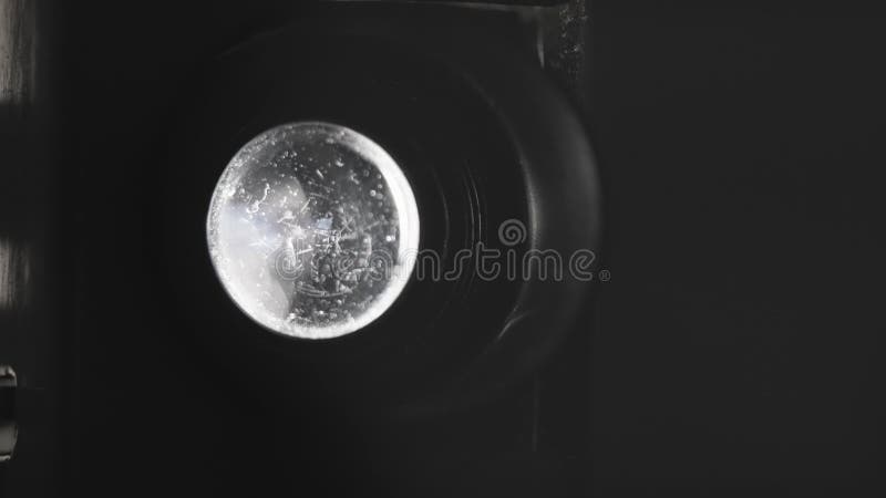 Old projector lens stock video. Video of home, beam - 346769297