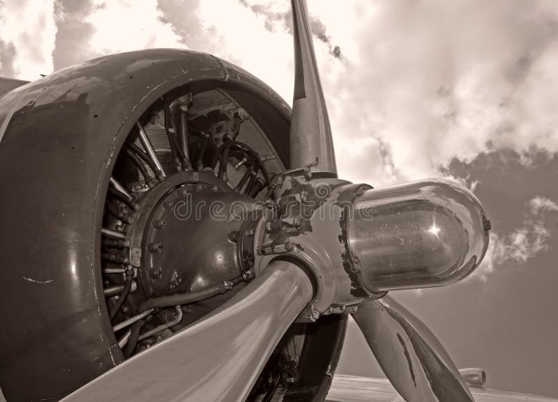 Old propeller stock photo. Image of vintage, engine, black - 23730292