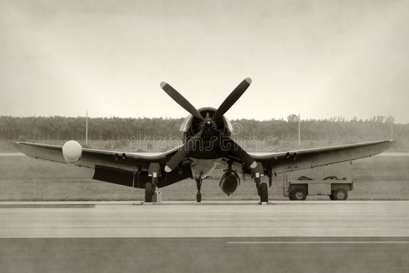 Old propeller airplane stock photo. Image of white, sepia - 11782674