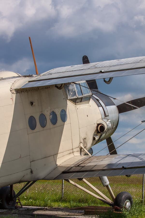 Old propeller biplane stock photo. Image of vintage, aircraft - 93478528