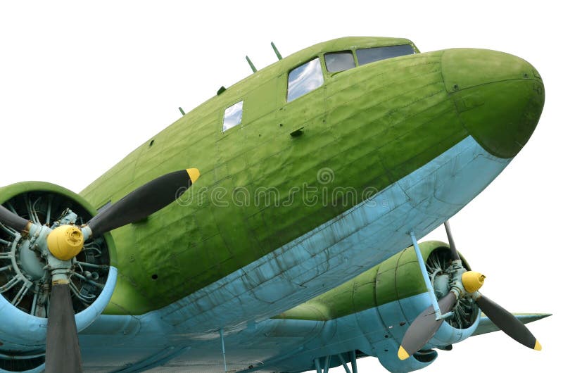 Old Propeller Plane Vintage Aircraft Stock Photo - Image of isolated ...